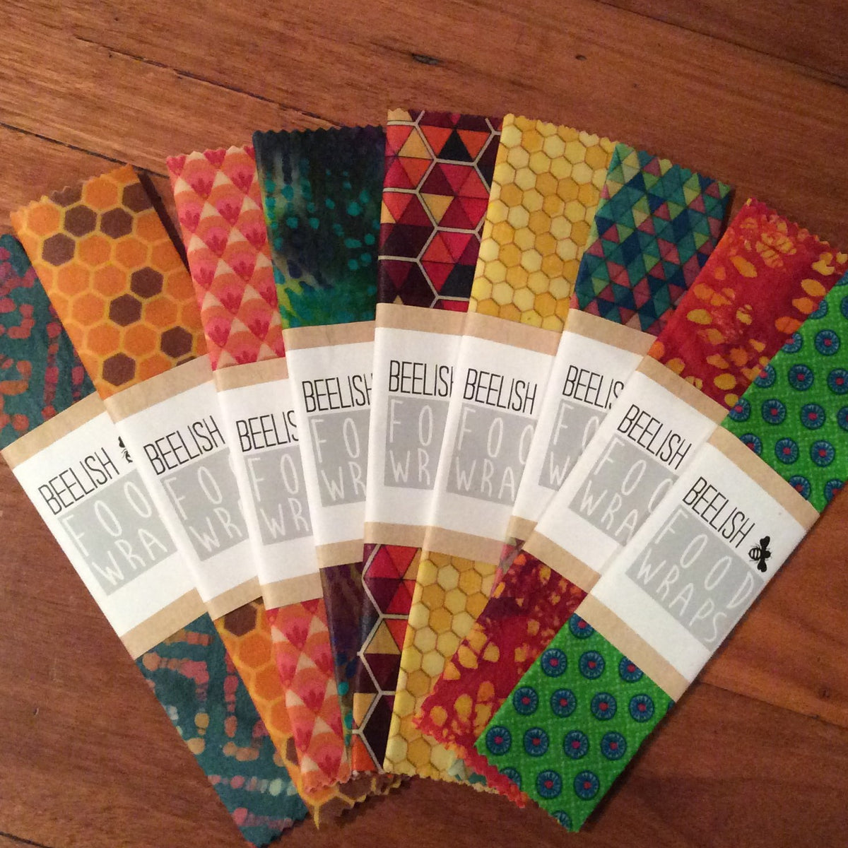 Large - 'Bright & Colourful' Food Wrap - 30 x 30cm – Beelish